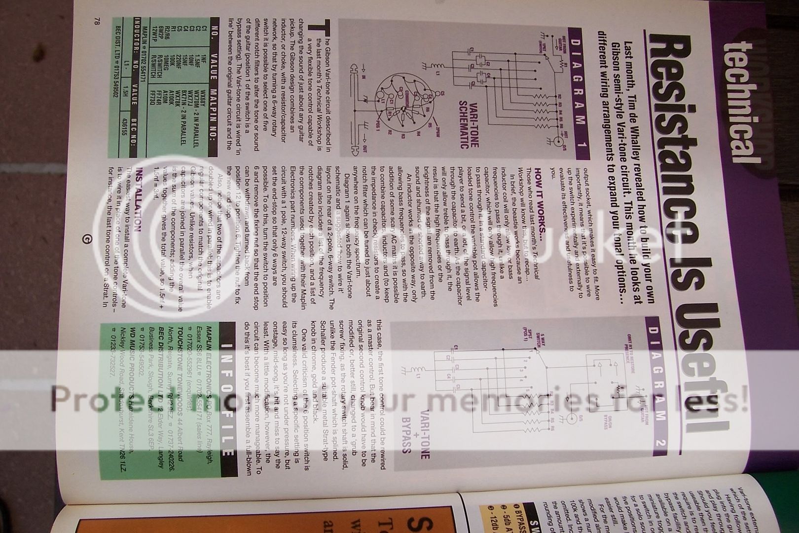 Inductor for Q-filter/Varitone